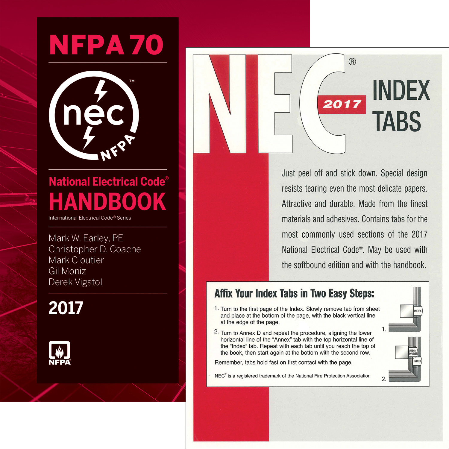 NFPA 70 National Electrical Code NEC 2017 Tab Combo