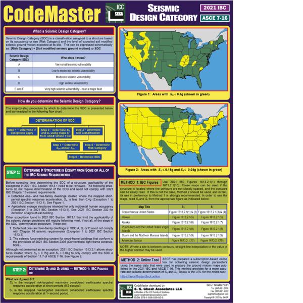 CodeMaster - Seismic Design Category (2021 IBC / ASCE 7-16)