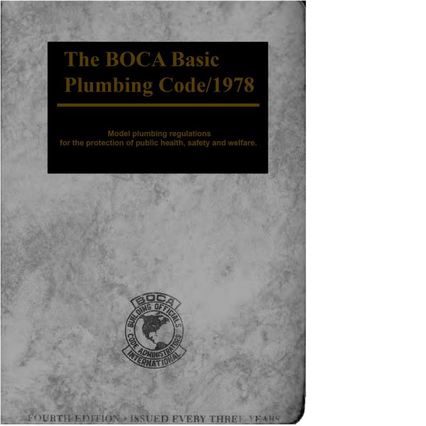 1978 BOCA Basic Plumbing Code (PDF Download)