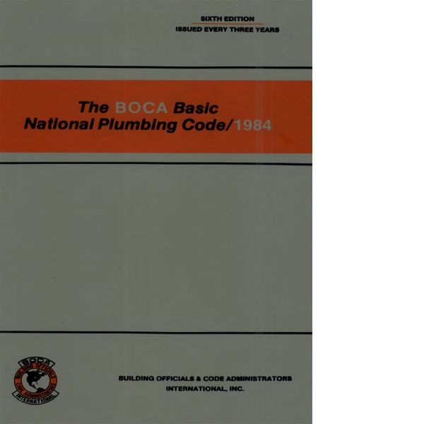 1984 BOCA Basic/National Plumbing Code (PDF Download)