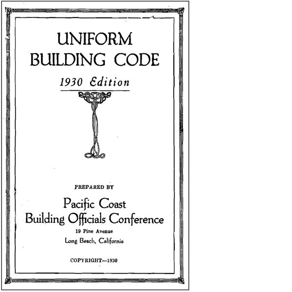 1930 Uniform Building Code (Download)