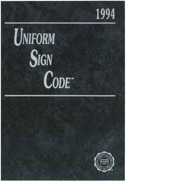 1994 Uniform Sign Code (Download)