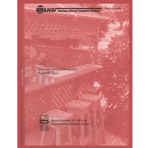 ANSI/NSPI-6 1999 Standard for Portable Spas (PDF Download)