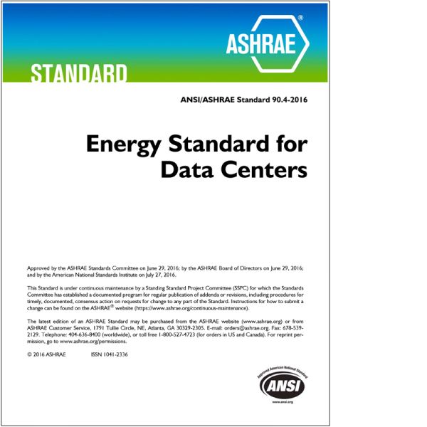 ANSI/ASHRAE 90.4-2016 Energy Standard for Data Centers