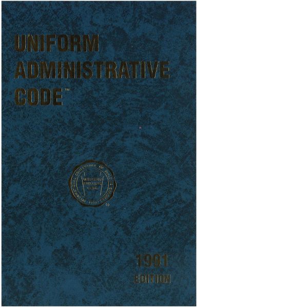 1991 Uniform Administrative Code (Download)