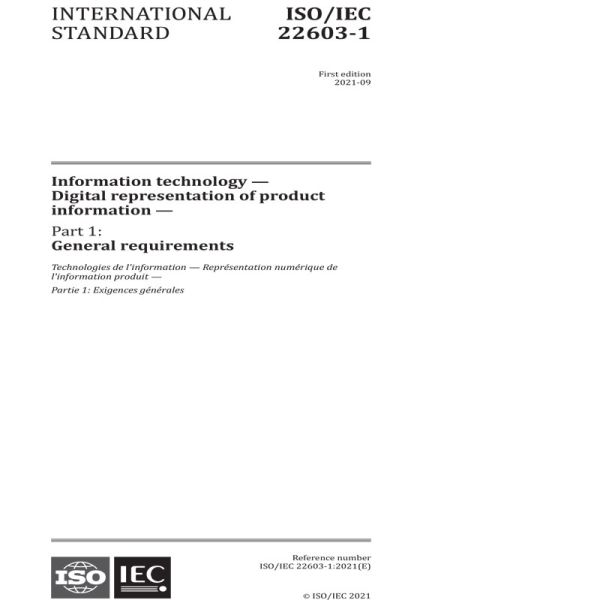 ISO/IEC 22603-1:2021 Information technology - Digital representation of product information ...