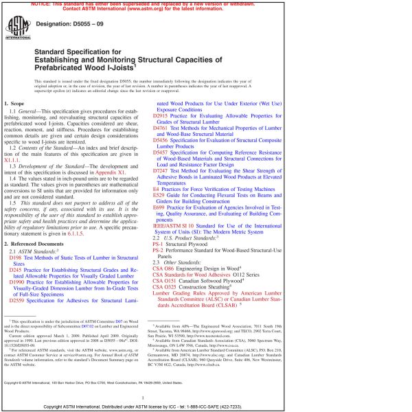 ASTM D 5055—09 Specification for Establishing and Monitoring Structural ...