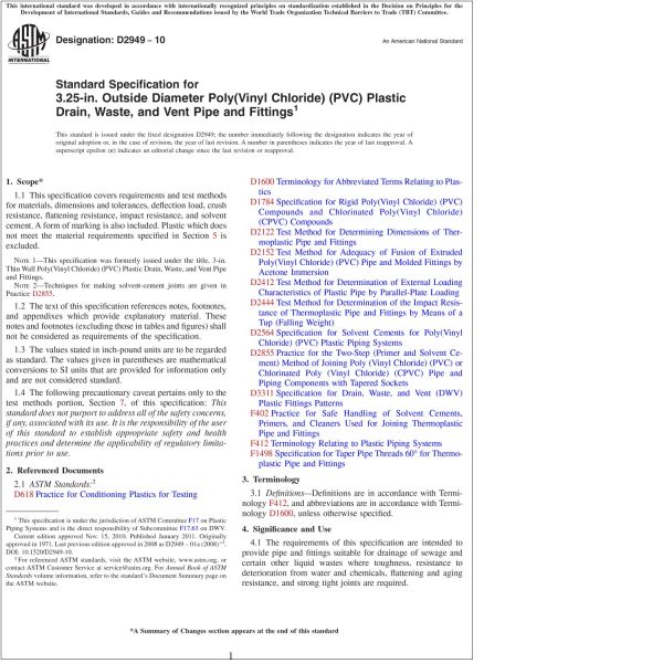 ASTM D2949—10 Standard Specification for 3.25-in. Outside Diameter Poly ...