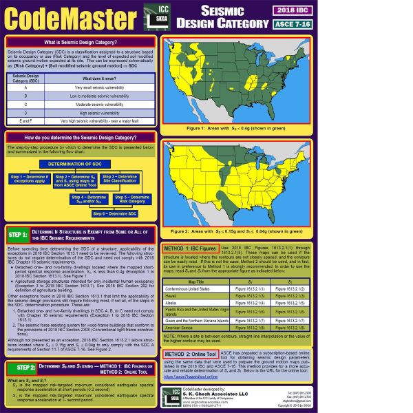 CodeMaster - Seismic Design Category (2018 IBC / ASCE 7-16)