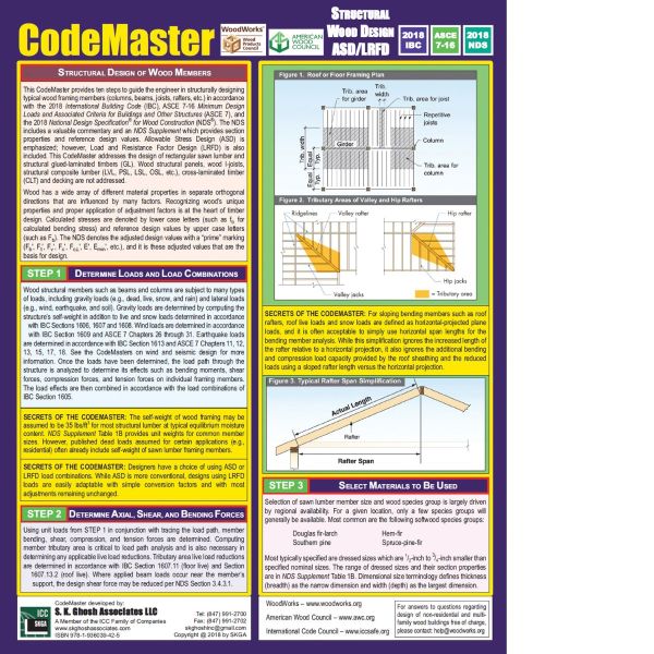 CodeMaster - Structural Wood Design ASD/LRFD (2018 IBC, ASCE 7-16, 2018 NDS)