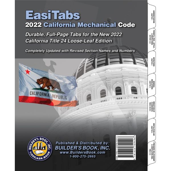 EasiTabs: 2022 California Mechanical Code Title 24, Part 4