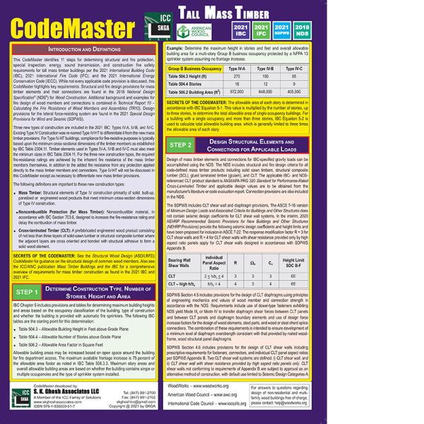 CodeMaster - Mass Timber (2024 IBC, 2024 IECC, 2024 IFC, 2021 SDPWS ...
